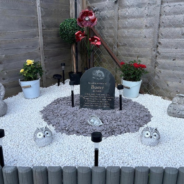 Memorial Headstone on Plinth Large With Motif - Etsy