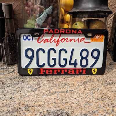 Maserati Lettering Black License Plate Custom Made of - Etsy