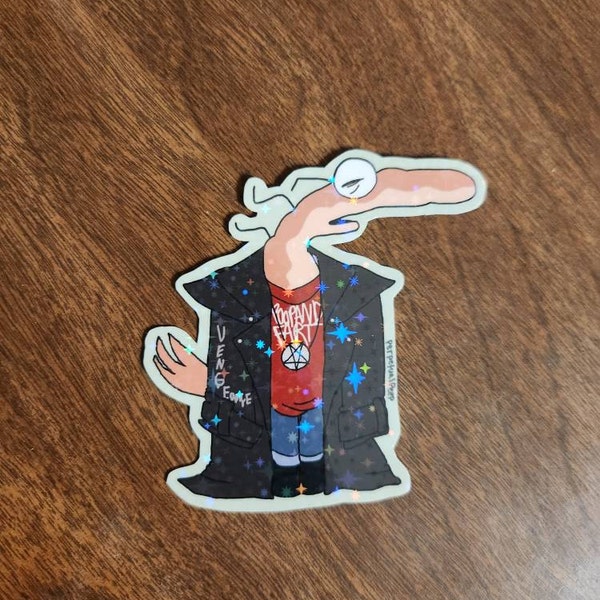 Smiling Friends Shrimp Holographic Sticker - Etsy