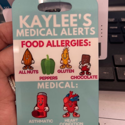 Custom Food Allergy Stickers for Lunch Boxes Labels School Children ...
