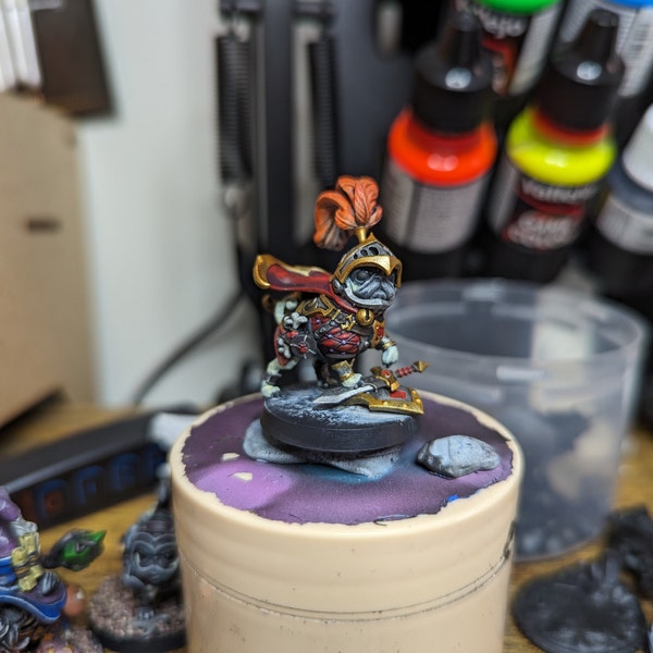 Poppy the Loud Howl, Pug Beast Bard Caster Mage Pet Dog, 28mm 32mm ...