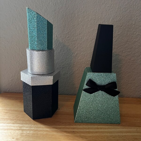 ALL GLITTER Large Paper Lipstick Decoration, Centerpiece, Gift Box ...