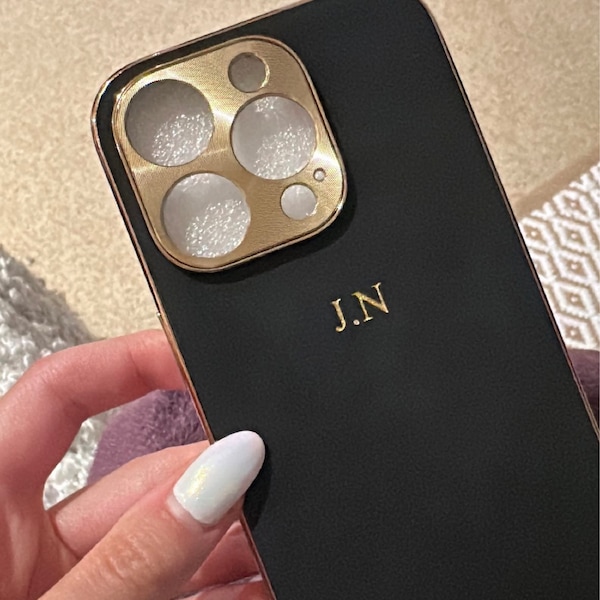 Personalized Suede iPhone Case for iPhone 17 16 15 14 Pro Max Initials ...