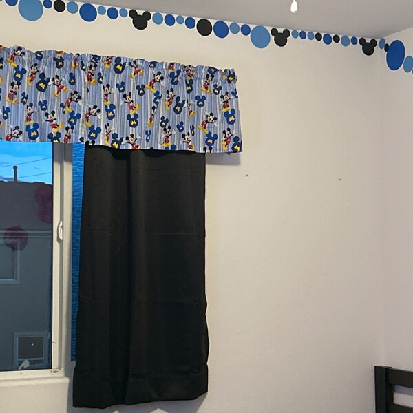 Disney Vintage Mickey Comic Strip Curtain Valance 41 Wide X 15 Long ...