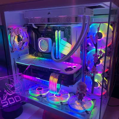 Sakura Cherry Blossom Branch Collection Dual Color Gaming Computer ...