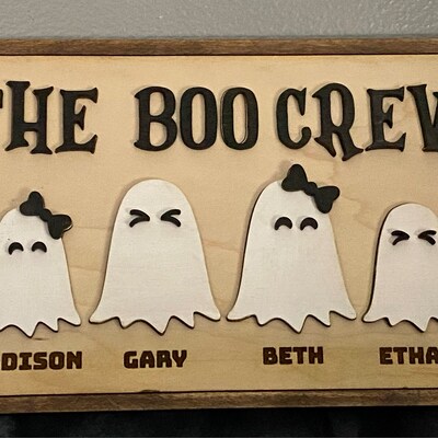 Halloween Ghost Family Sign SVG, Cute Ghosts Svg, Halloween Sign Svg ...