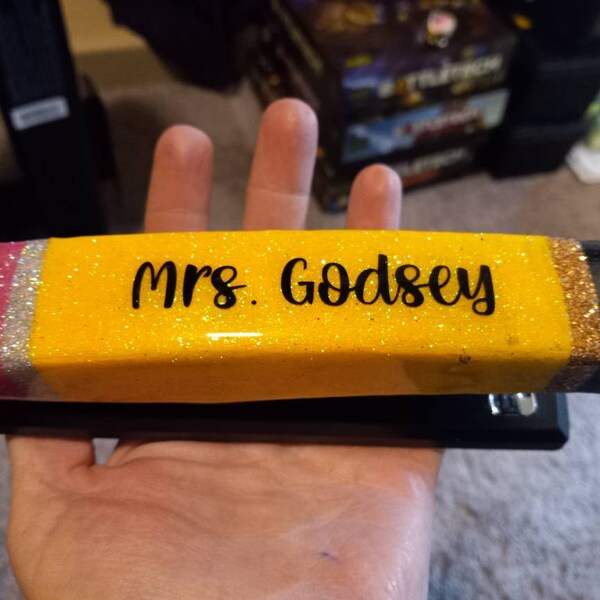 Personalized Stapler|teacher Stapler|pencil Stapler|glitter Stapler ...