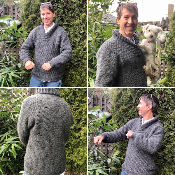 PDF Crochet Pattern: the WULF Men's Pullover, Mens Crochet Sweater ...