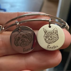Personalized Pet Gifts Custom Pet Portrait Bracelet Women Pet Jewelry ...