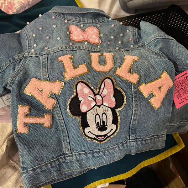 Magic Park Disney Jacket With Pearls , Patches Are Sewn On - Etsy