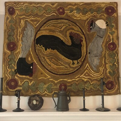 Rug Hooking Pattern on Linen Cape Cod 1829 New England Whale and ...