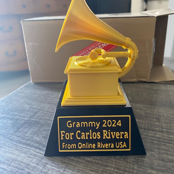 Personalized Grammy Award Replica: Gold Music Trophy, USPS Shipping of ...