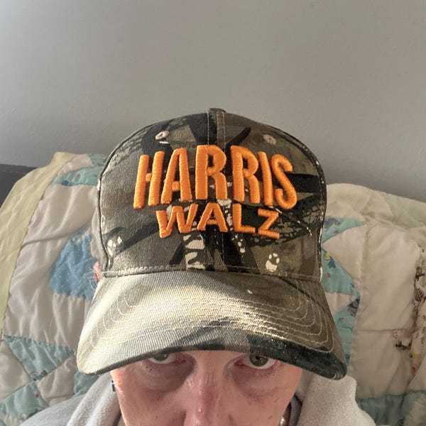 Kamala Harris Tim Walz Hat. Hunter Camo Embroidered 3D Harris Walz in ...