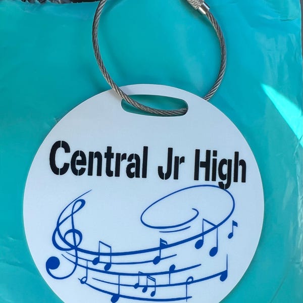 Music Tag, Personalized Music Bag Tag, Luggage Tag, Custom Band Tag ...