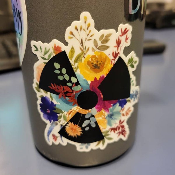 Radiology Sticker - Xray Sticker - Floral Radiation Sticker - Tumbler ...