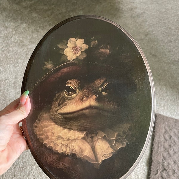 Miss Frog Victorian Portrait - Vintage Style Cottagecore Animal Wall ...