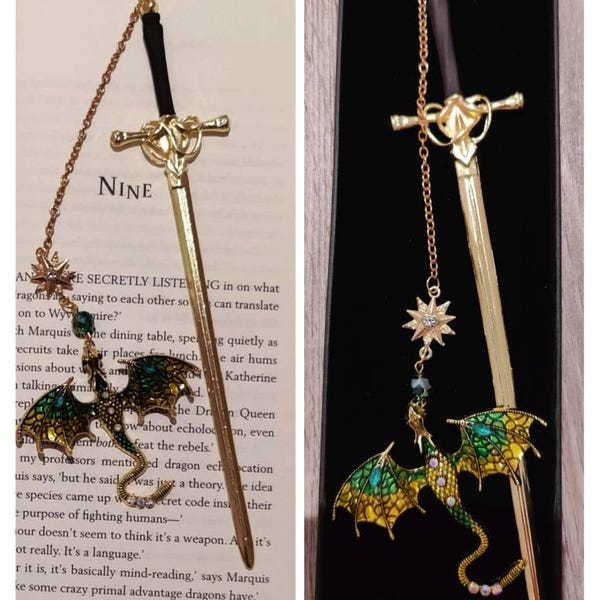 Dragon Sword Metal Bookmark Gifts for Readers Book Lover, Fantasy ...