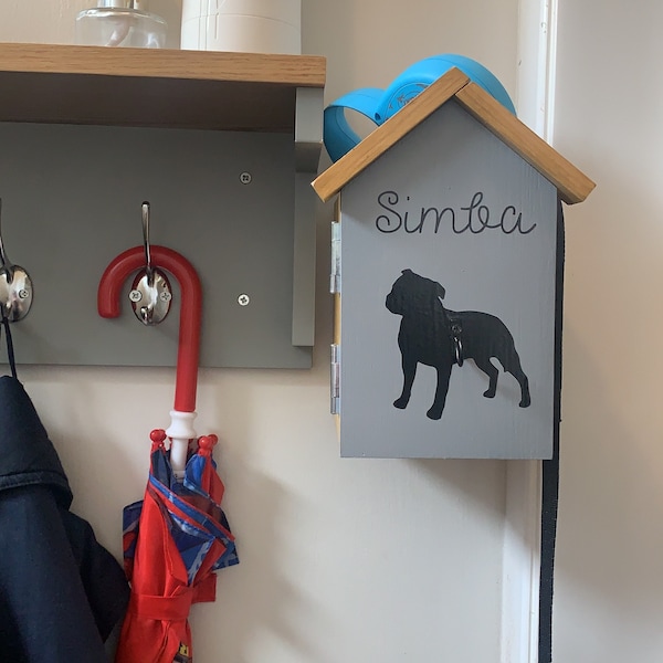 Dog Lead Hanger, Pet Storage Box, Puppy Gift, Treat Storage ...