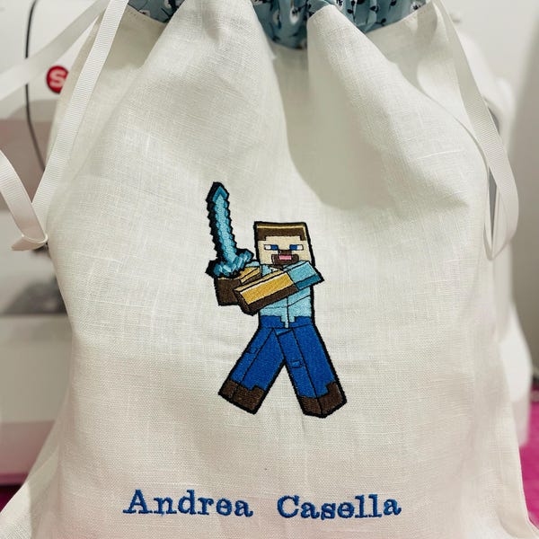 Gamer Alex Embroidery File Pixel Art Pattern, Video Game Character ...