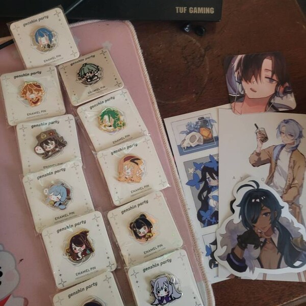 GACHA Genshin Party Chibis - Hard Enamel Pins (SET B) - Etsy