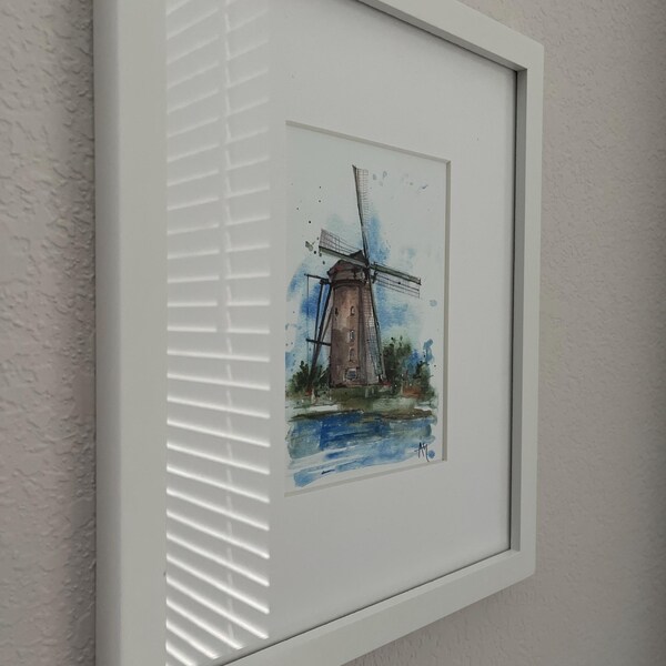 Delft Poster Dutch Art Print Travel Art Delft Art Watercolor Souvenir ...