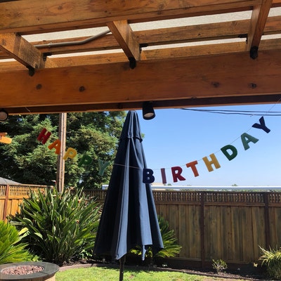 Felt Congratulations Banner Handmade Graduation Garland Blue and Yellow ...