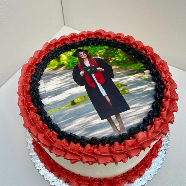 Custom Printed or Cardstock Cake Toppers for Cakes. One Piece Toppers ...