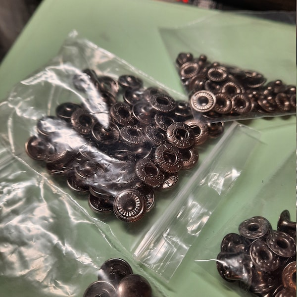 50sets Multi-size/color Metal Snap Fasteners Press Studs Snaps Button ...