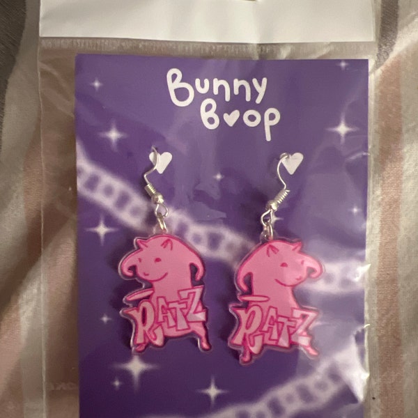 BUNNYBOOP RATZ Meme Fun Earrings, Cute Acrylic Earrings, Aesthetic ...