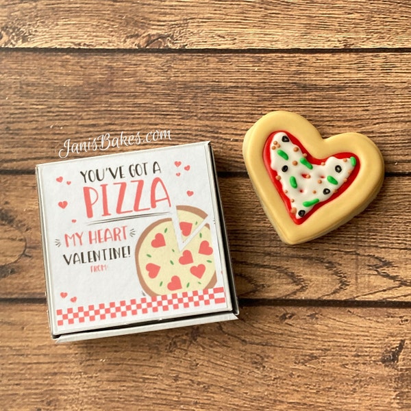 Pizza Valentine Tags,you've Got A Pizza My Heart,classroom Valentines ...
