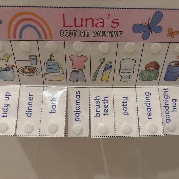 Nighttime Routine Chart, Printable Folding / Flip Chart : Kids Daily ...