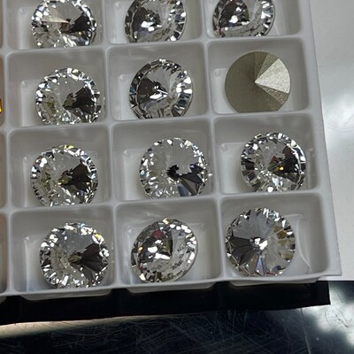 12 Pieces 12mm 1122 Light Sapphire SHIMMER Crystal Rivolis - Etsy