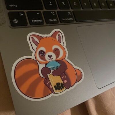 Cute Fox Sticker Cartoon Fox Vinyl Sticker Anime Laptop - Etsy