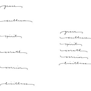 Beautiful Curly Cursive Handwriting Tattoo Custom Heart | Etsy