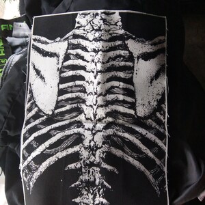 Ribcage Back Patch Ribcage Skeleton Patch Bones Patch - Etsy UK