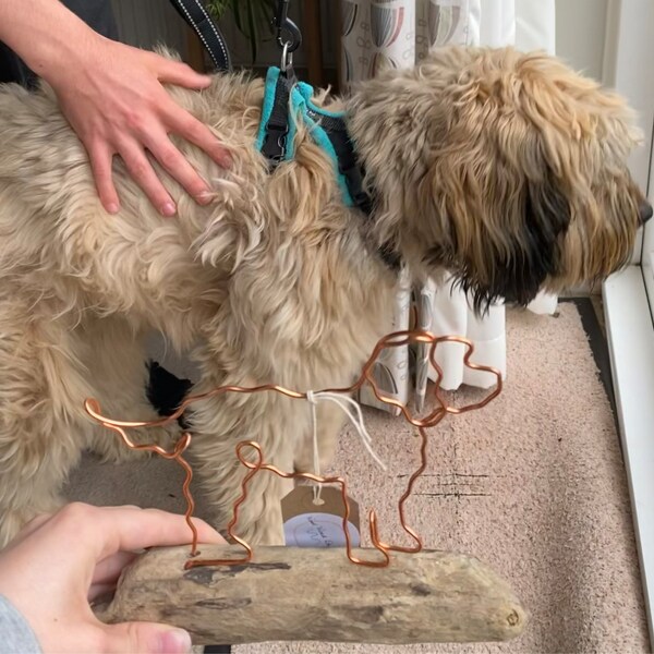 Handmade Wire Cockapoo on Driftwood Home Decor Dog Gifts Dog Presents ...