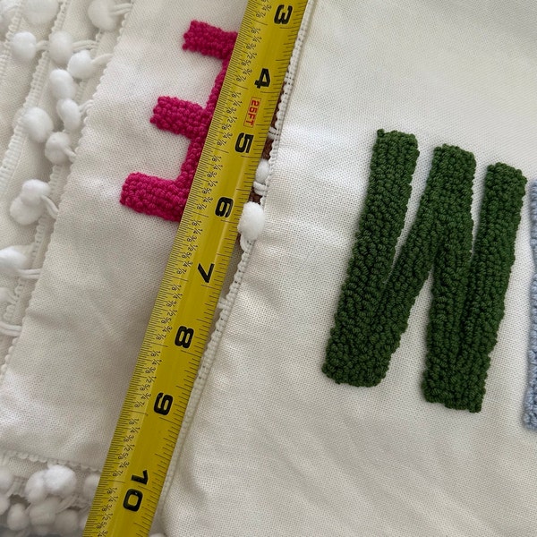 Personalized Name Punch Needle Pillow, Baby Shower Gift, Toddler ...