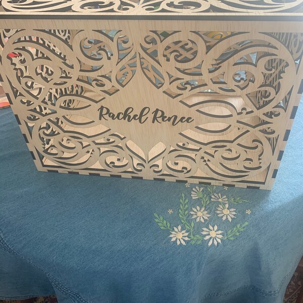 Custom Graduation Party Card Box | Laser Engraved Keepsake With ...