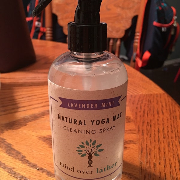 Lavender Mint Natural Yoga Mat Cleaner, 8oz - Etsy