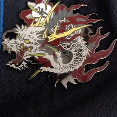 YK Dragon of Dojima enamel Pin - Etsy