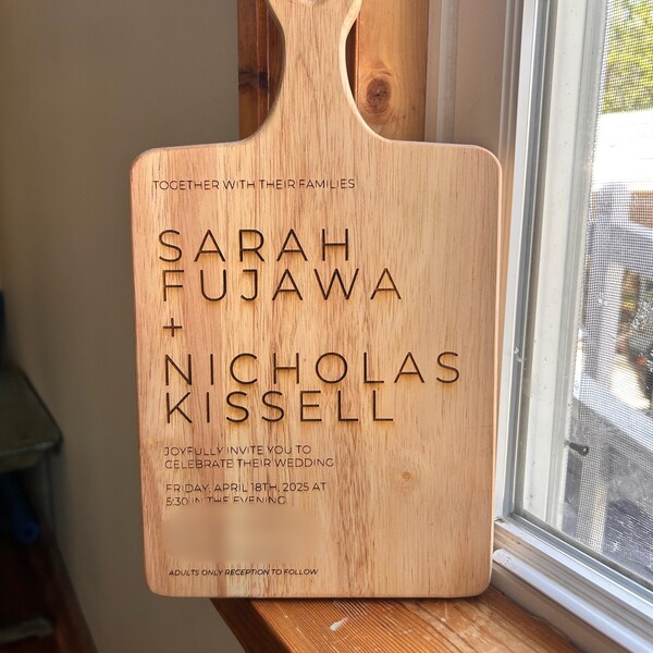 Custom Wedding Invite Charcuterie Board, Wedding Gift, Unique Serving ...