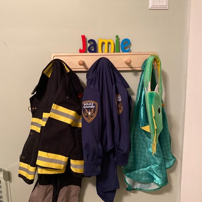 Colorful Kids Coat Rack With Personalized Name Fast Delivery - Etsy