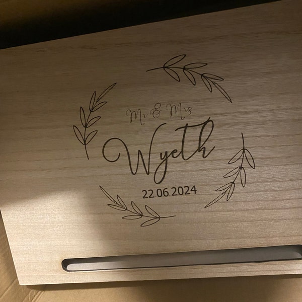Personalised Wooden Card Box - Post Box, Wedding Cards - Memory Box ...