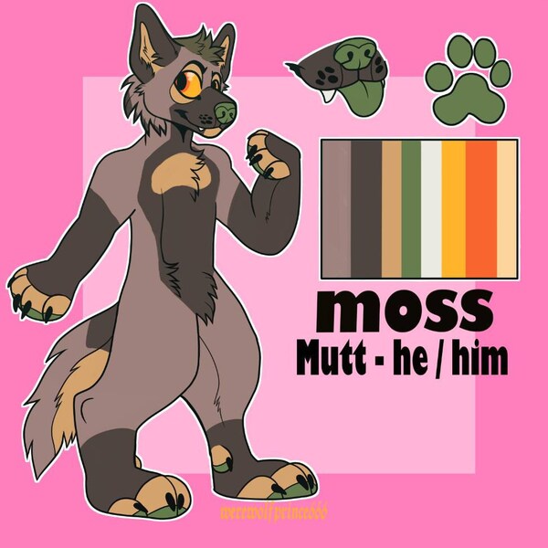 Furry Character Reference Sheet Line Art Base for Adopts and Fursona - Etsy