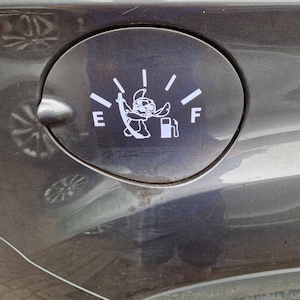 Funny Car Sticker Stitch Pulling Back Gas Fuel Cap Car Sticker Colour ...