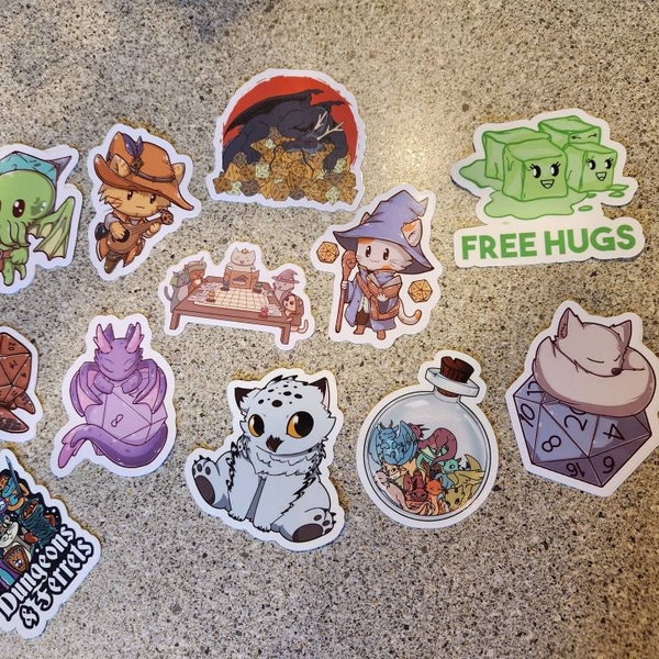 Dragon Potion Sticker | Chibi Dragon Sticker | Dice Sticker | Rpg Sticker | Tabletop Gaming ...
