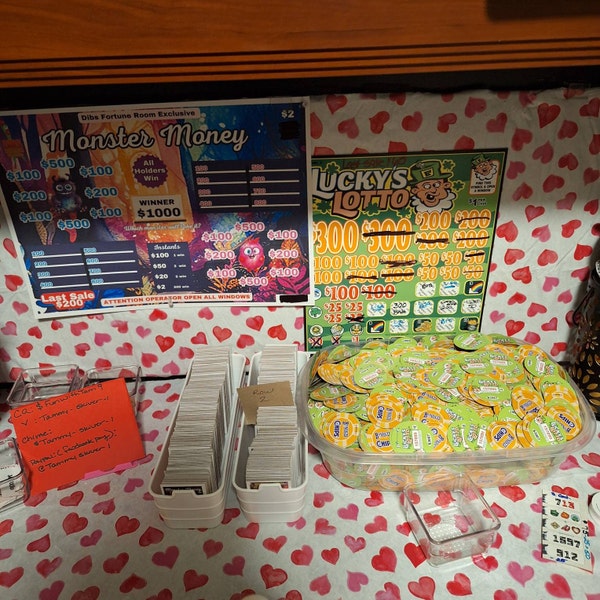 Lucky's Lotto - Chip Ticket - Pull Tab Ticket - Ticket for Amusement ...