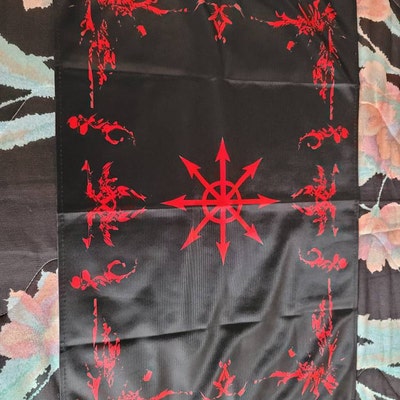 Chaos Star Altar Cloth // Satanic Sigil Altar Cloth // Chaos Sphere ...