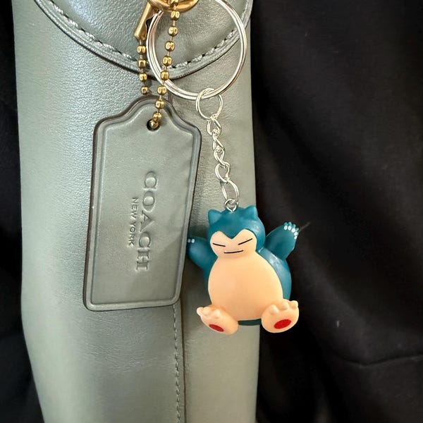 Handmade Snorlax Keychain - Etsy