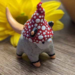 Made to Order Mushroom Crow Totem Raven Clay Figurine Crow - Etsy